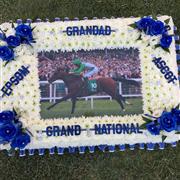 Blue Race horse Funeral Tribute